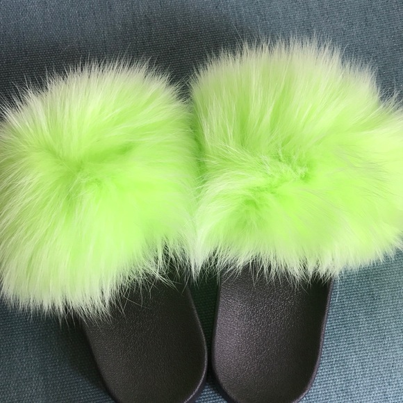 Shoes | Lime Green Slides | Poshmark